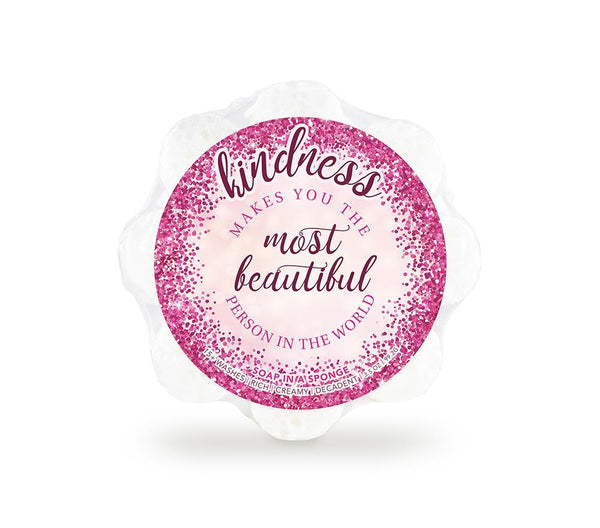 Caren "Most Beautiful" Soap-Infused Shower Sponge - BeautyOfASite