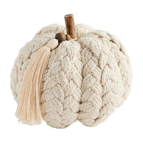 Mud Pie Braided Rope Pumpkin - BeautyOfASite