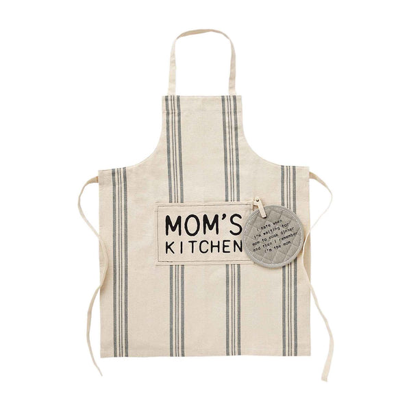 Mud Pie Mom's Kitchen Apron Gift Set - BeautyOfASite