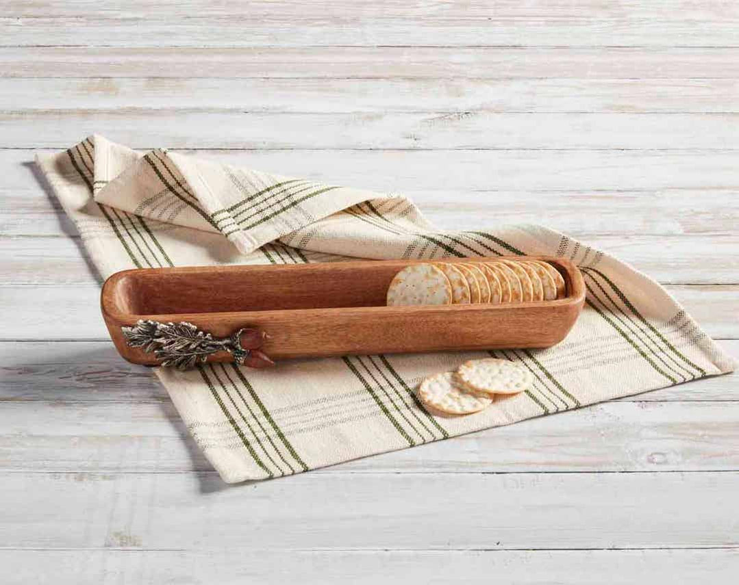 Mud Pie Acorn Cracker Dish Set - BeautyOfASite