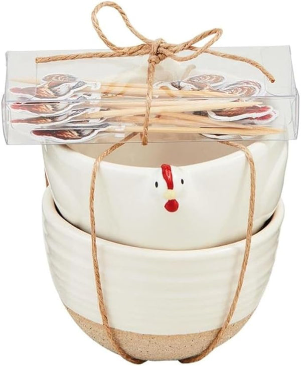 Mud Pie Farm Animal Tidbit Bowl Set - BeautyOfASite