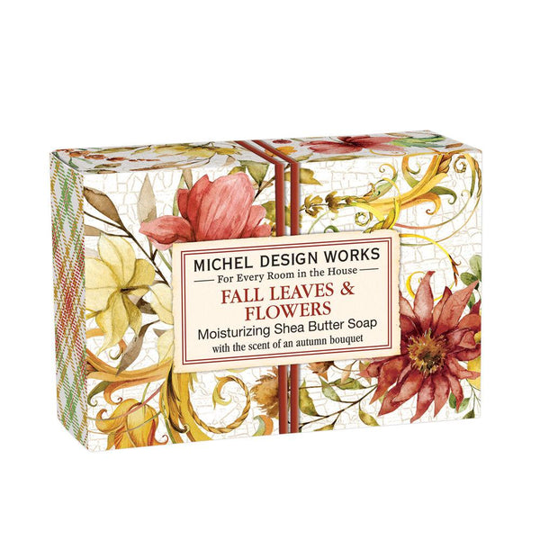 Michel Design Works Boxed Soap Bar - Fall Leaves & Flowers - BeautyOfASite