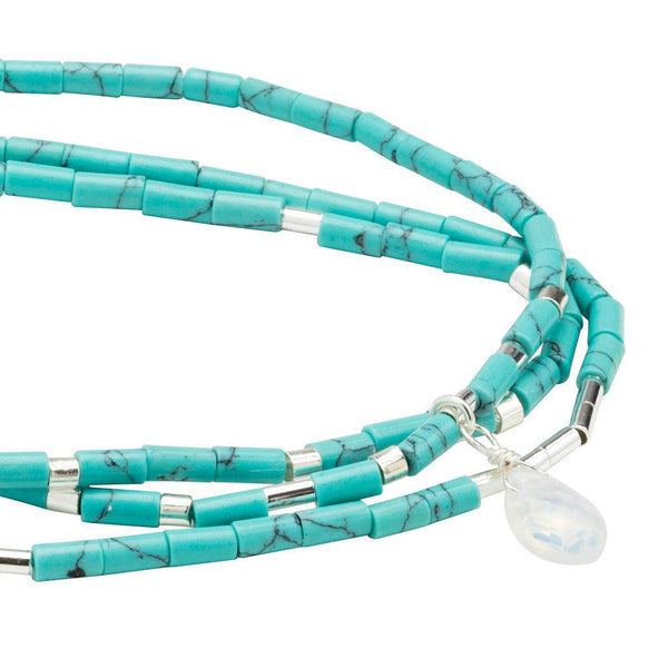 Scout Curated Wears Teardrop Stone Wrap Bracelet - Turquoise/Opalite ...