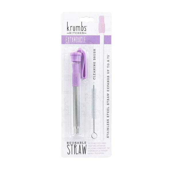 Krumbs Kitchen Expandable Metal Straw - BeautyOfASite